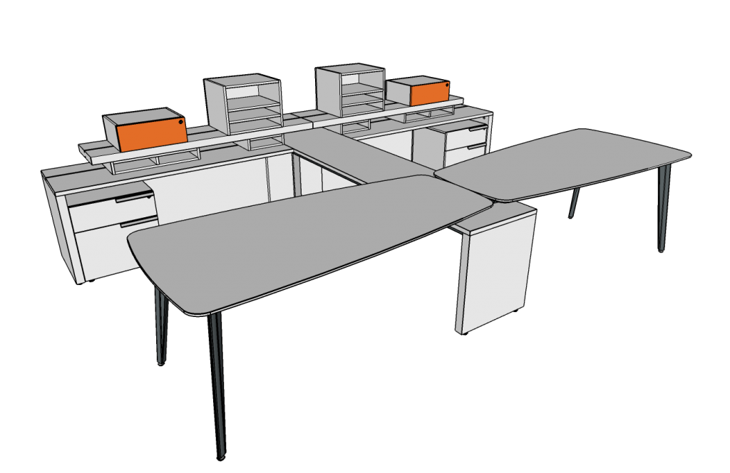 Workshelf™ Office Desk | Three H | Alan Desk Office Desk